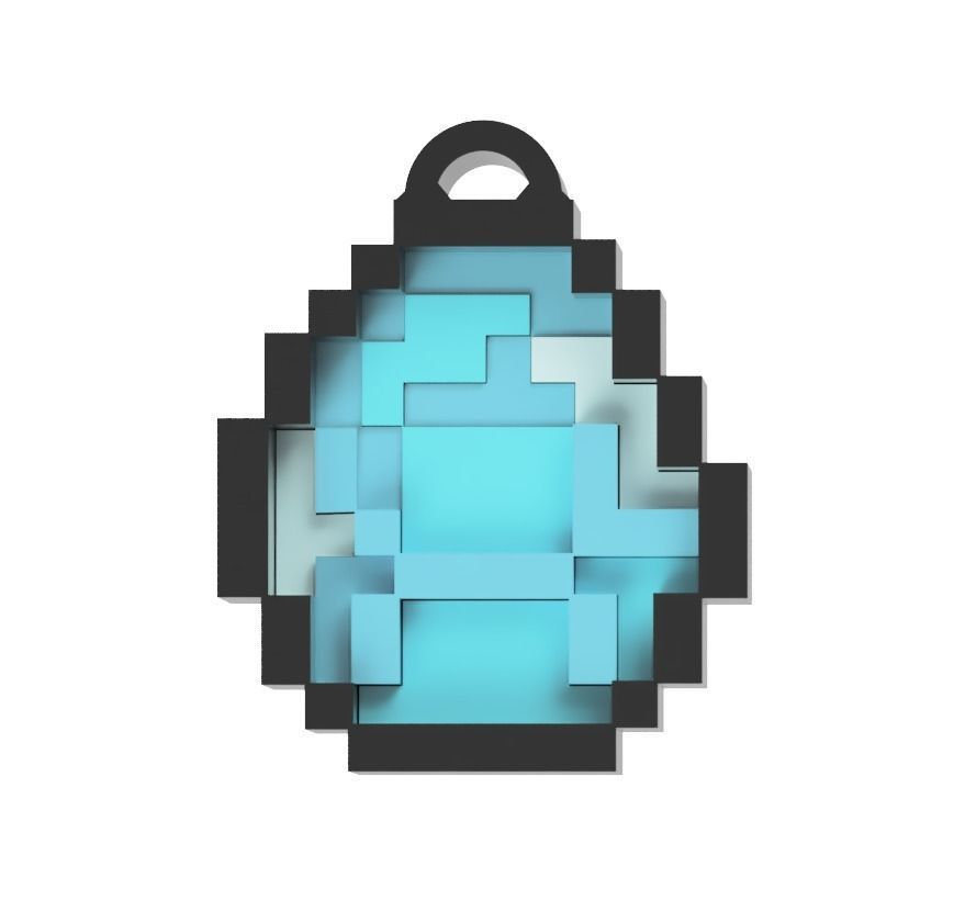 MINECRAFT ARMOR KEYCHAIN 3D model 3D printable | CGTrader
