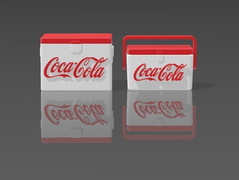 Scale Coca Cola and Pepsi Ice Box Vintage Coolers 3D model 3D printable ...