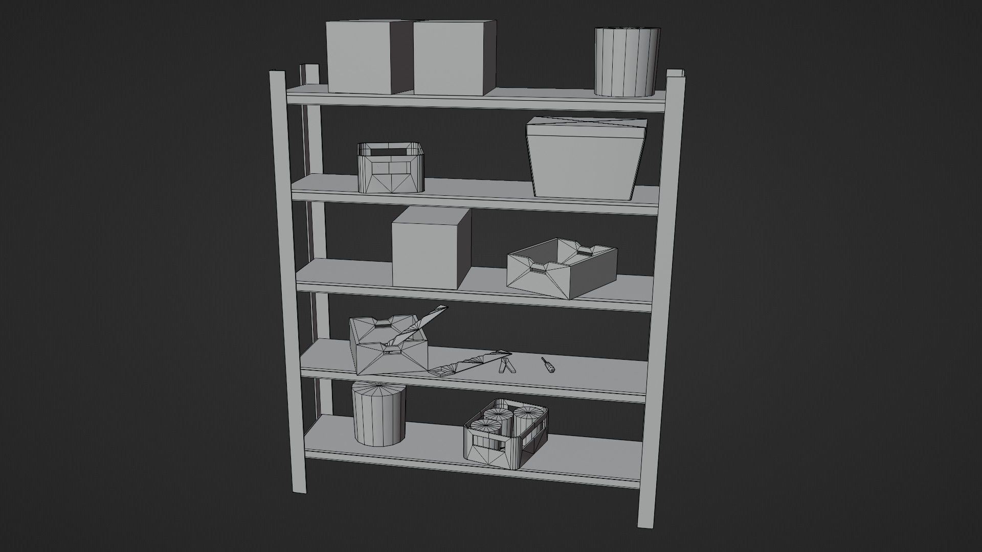3D model RACK SYSTEM GAME READY VR / AR / low-poly | CGTrader