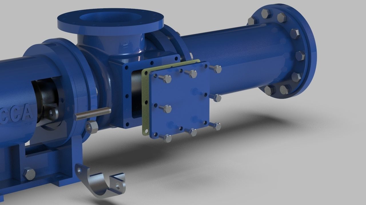 Progressing Cavity Pump 3D model animated | CGTrader