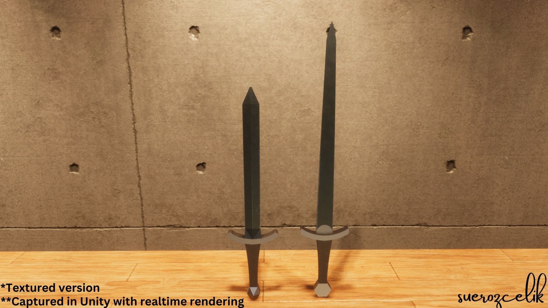 3D model Swords - Lowpoly Textured and Color based VR / AR / low-poly ...