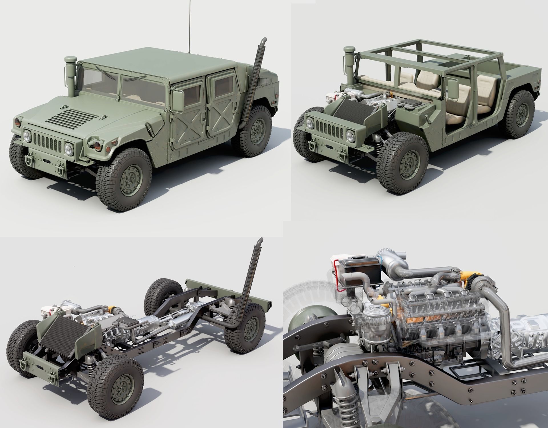 Humvee military vehicle full details 3D model | CGTrader