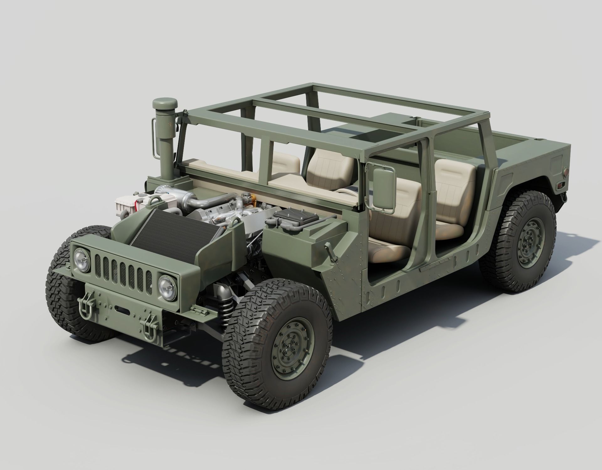 Humvee military vehicle full details 3D model | CGTrader