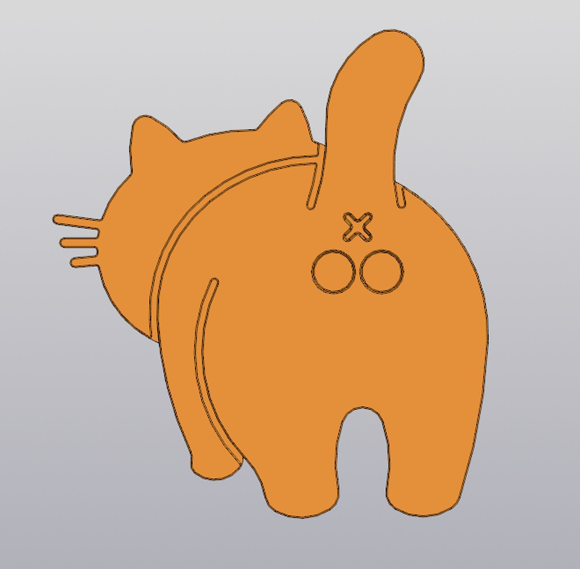 Male cat Cup coaster 3D model 3D printable | CGTrader