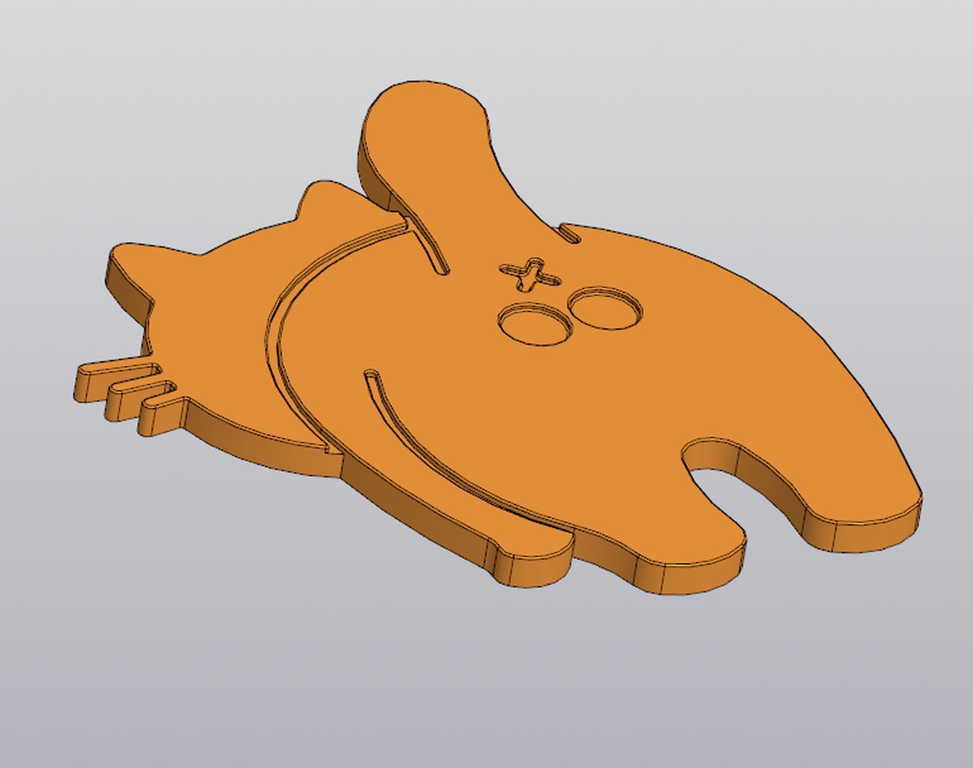 Male cat Cup coaster 3D model 3D printable | CGTrader