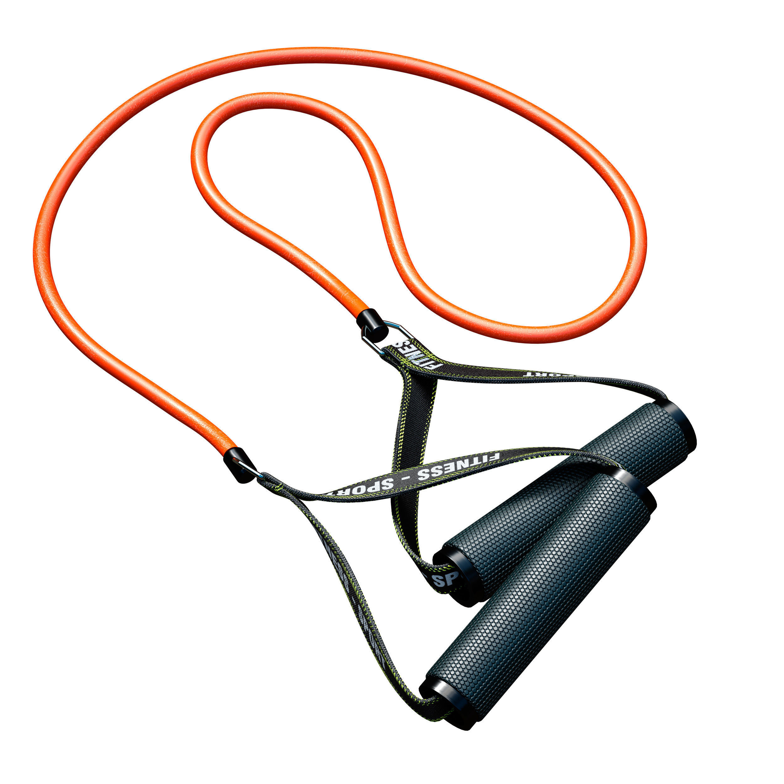 Expander orange and resistance rope 3D model | CGTrader