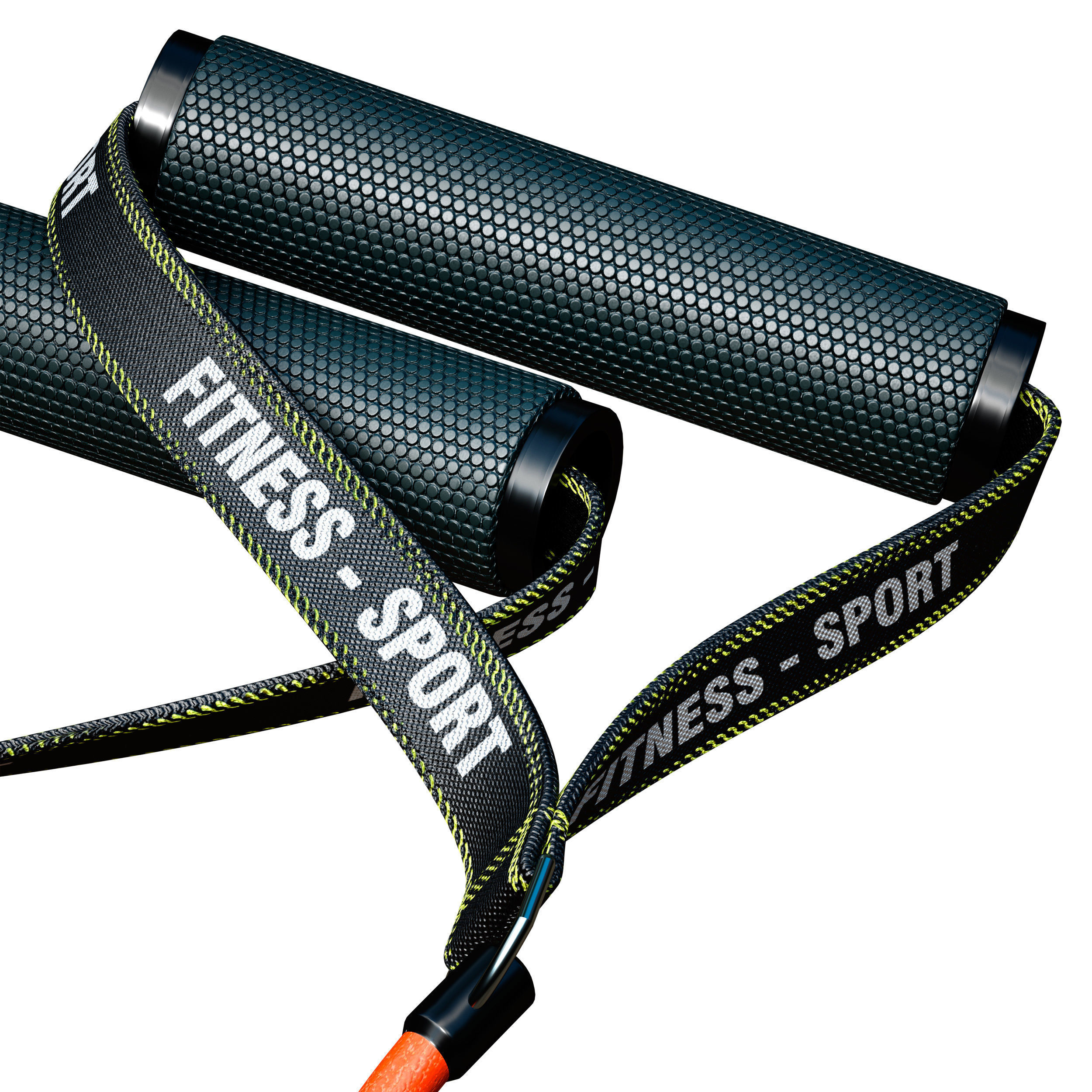 Expander orange and resistance rope 3D model | CGTrader