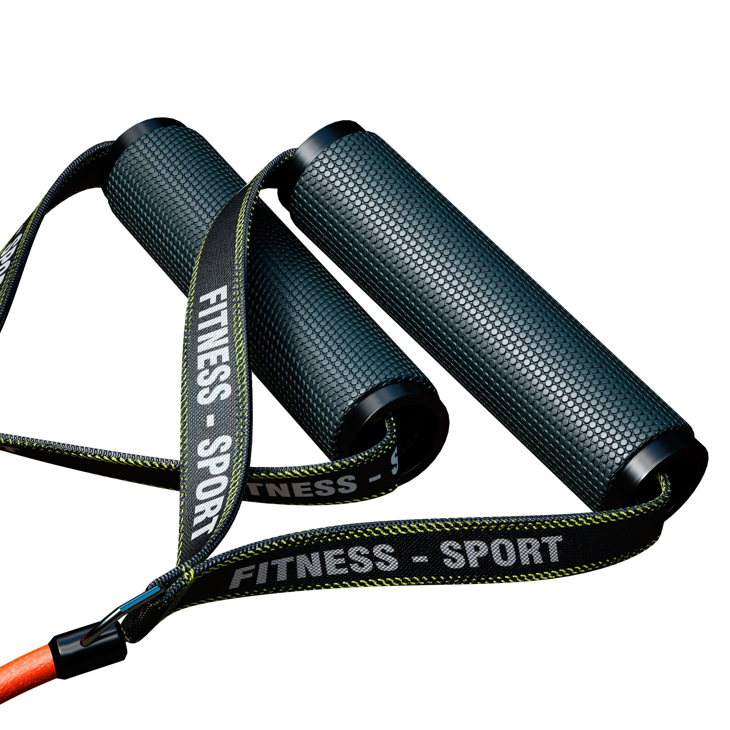 Expander orange and resistance rope 3D model | CGTrader