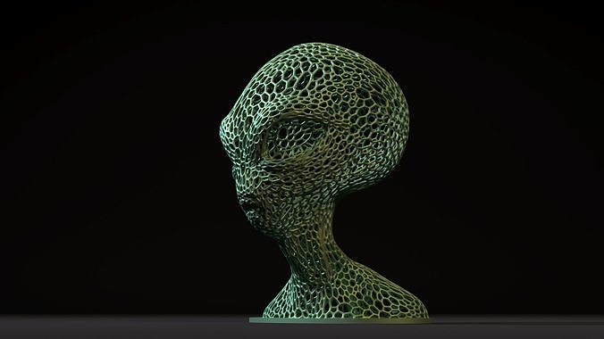Alien Bust 3D model 3D printable | CGTrader