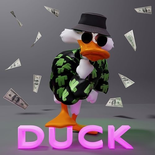 Donald Duck style 3D model animated rigged | CGTrader