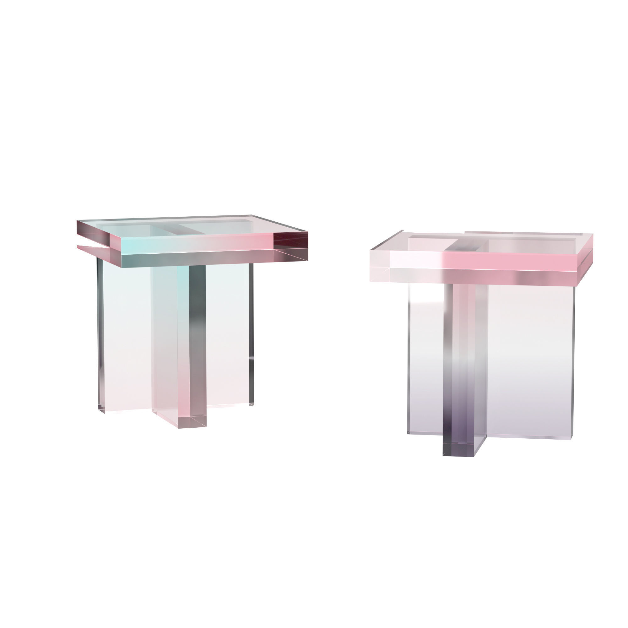 Tables Made With Dyed Acrylic Resin 3D model | CGTrader