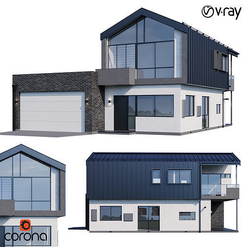 Modern house v48 3D model | CGTrader