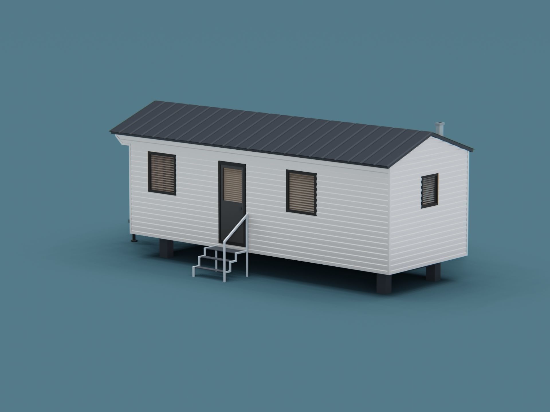 3D model Mobile home trailer house VR / AR / low-poly | CGTrader
