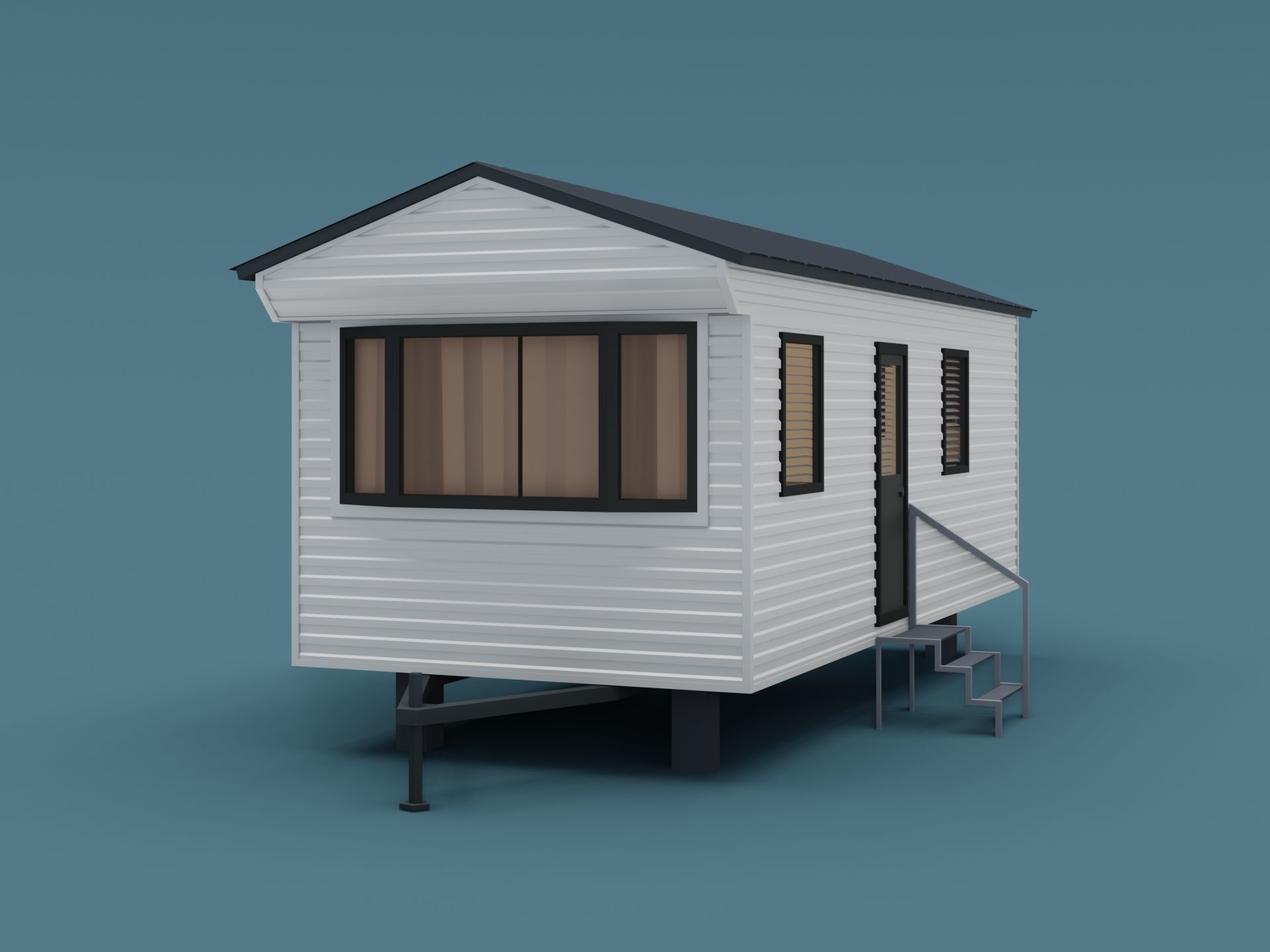 3D model Mobile home trailer house VR / AR / low-poly | CGTrader