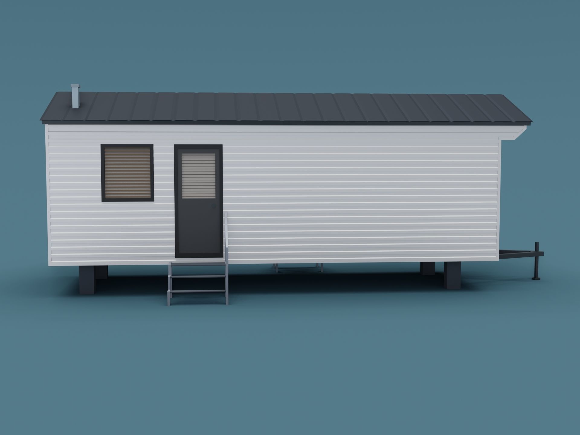 3D model Mobile home trailer house VR / AR / low-poly | CGTrader