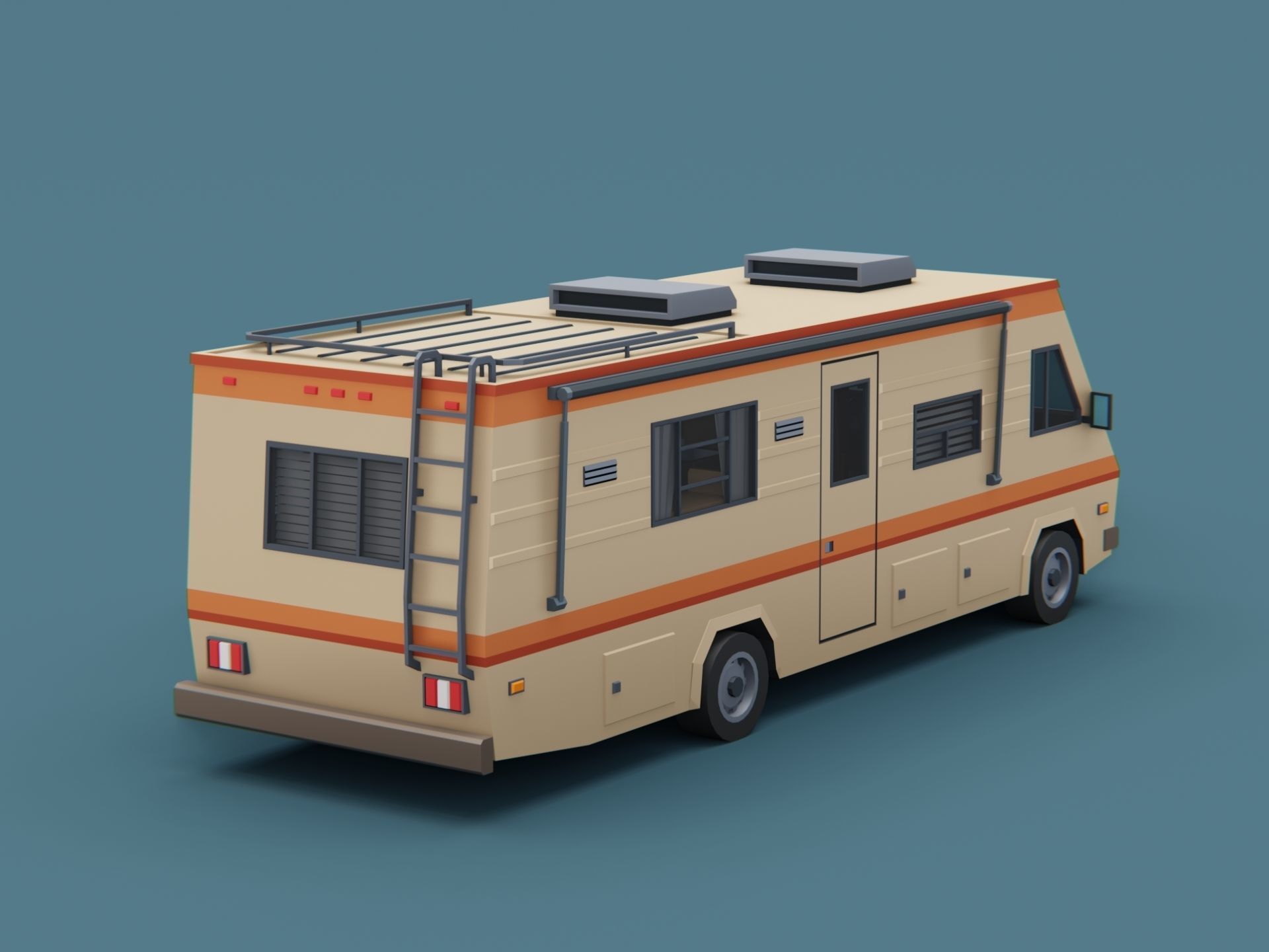 3D Model Collection Camper trailers and motorhome pack VR / AR / low ...