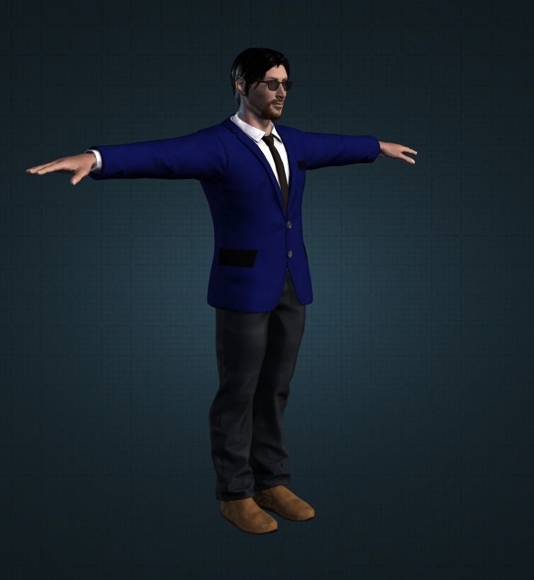 3D model Men Gaming Character Low Poly Model - Male Character VR / AR ...