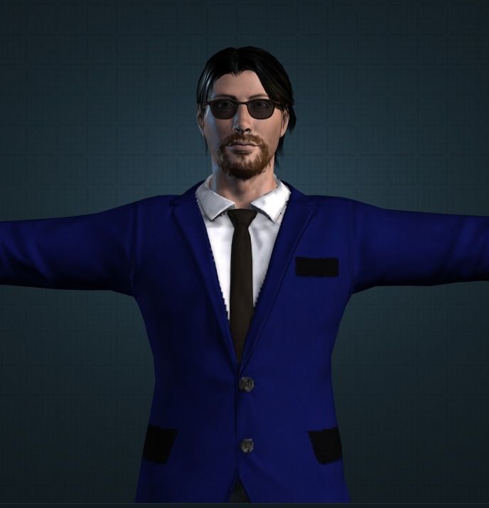 3D model Men Gaming Character Low Poly Model - Male Character VR / AR ...