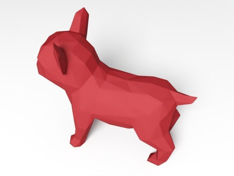Polygon Bulldog Puppy 3D model 3D printable | CGTrader