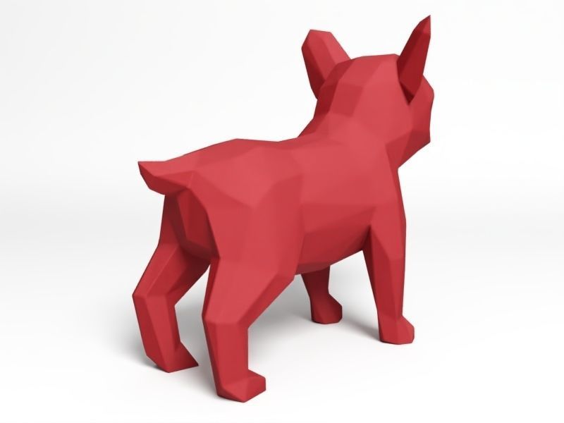 Polygon Bulldog Puppy 3D model 3D printable | CGTrader