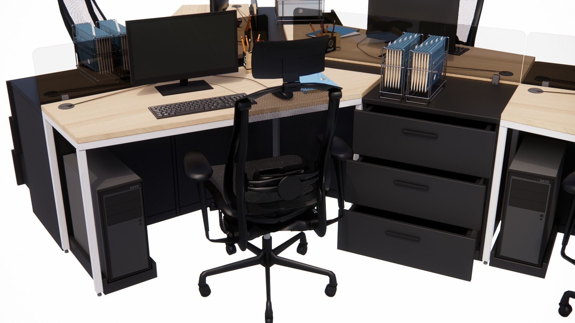3D model Modular Office Workstation desk Tables 3D model | CGTrader