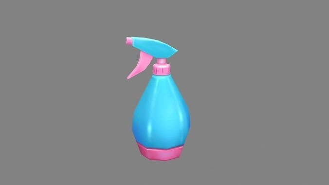3D model Cartoon Blue Spray Bottle - watering can - sprinkling can VR ...