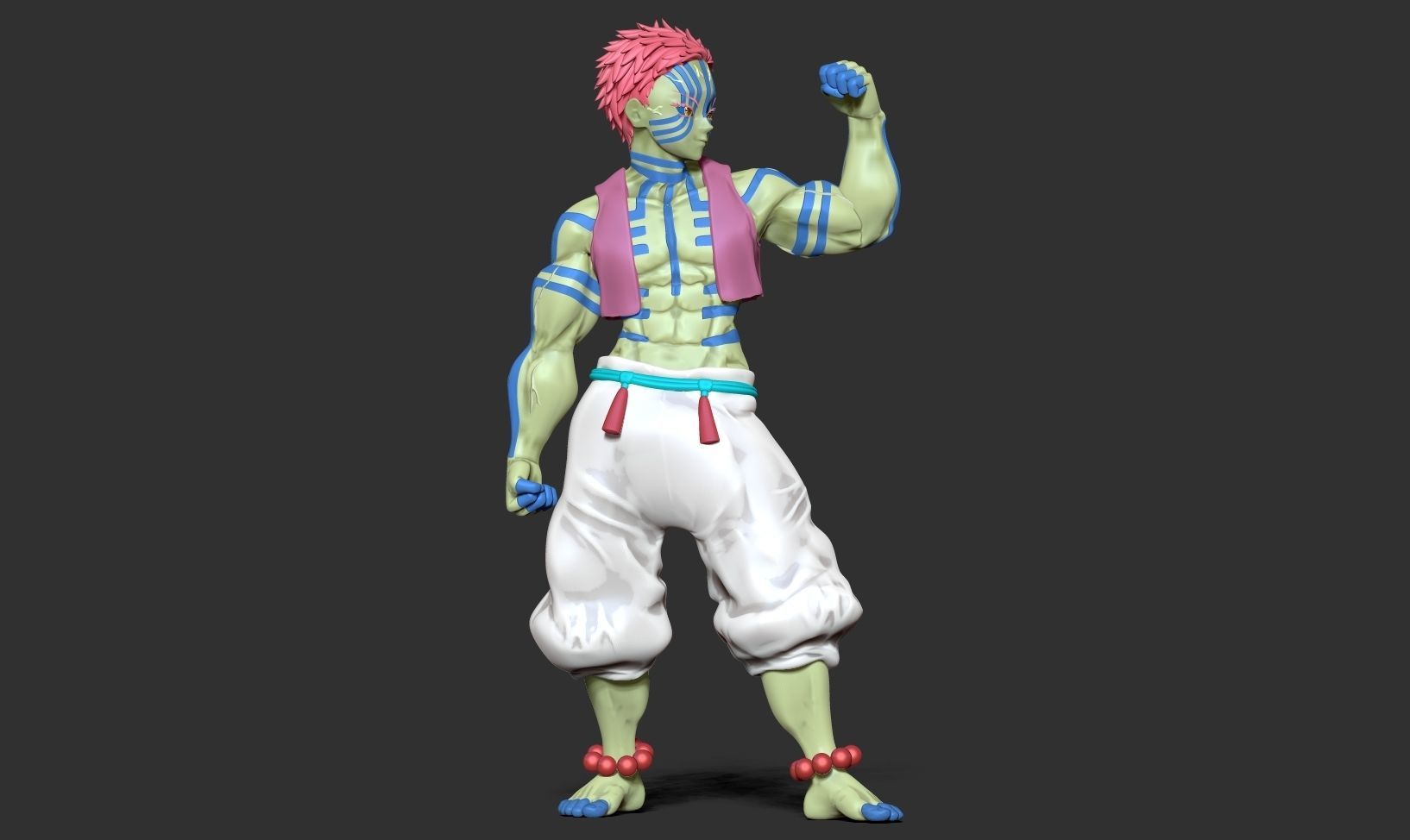 Akaza - Demon Slayer Fan art 3D model 3D printable | CGTrader