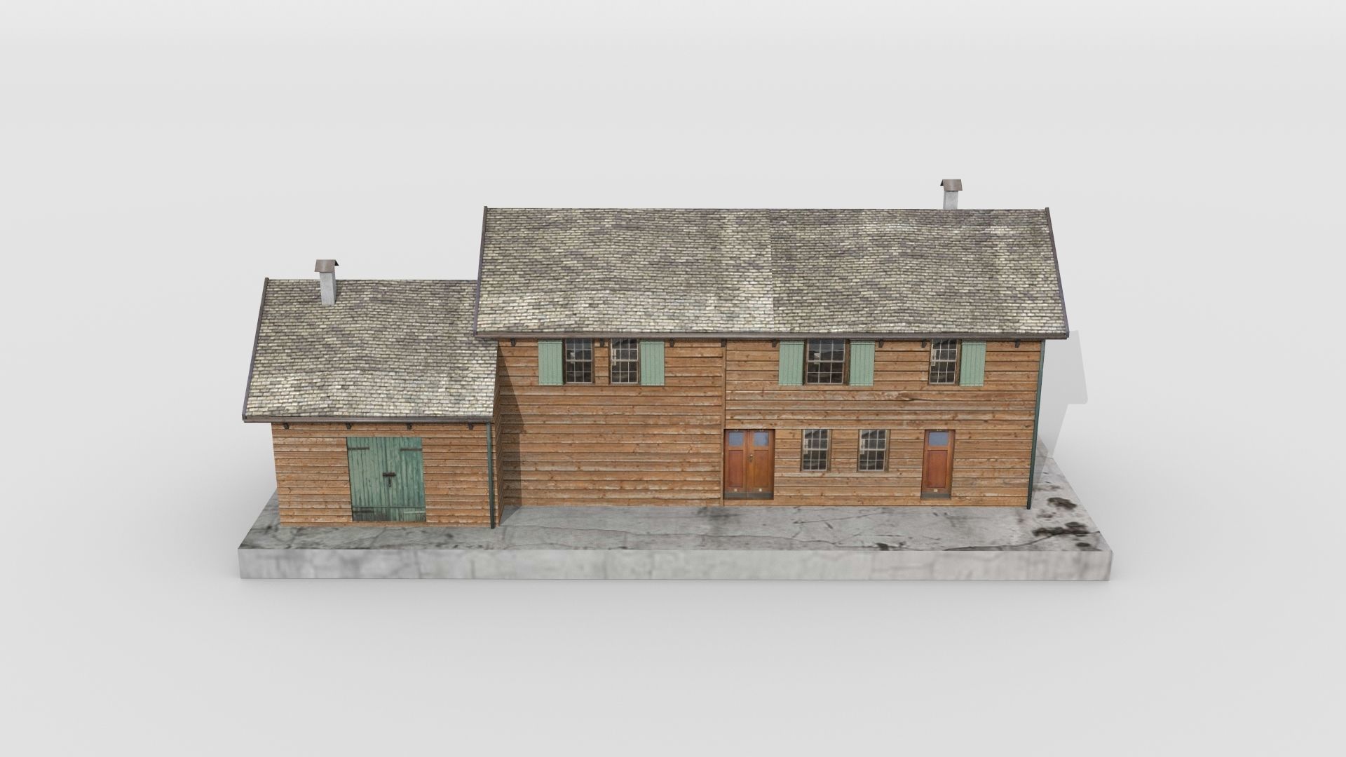 3D model Swiss rural railway station VR / AR / low-poly | CGTrader