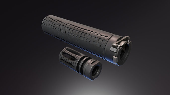 3D model QDSS NT4 Suppressor VR / AR / low-poly | CGTrader