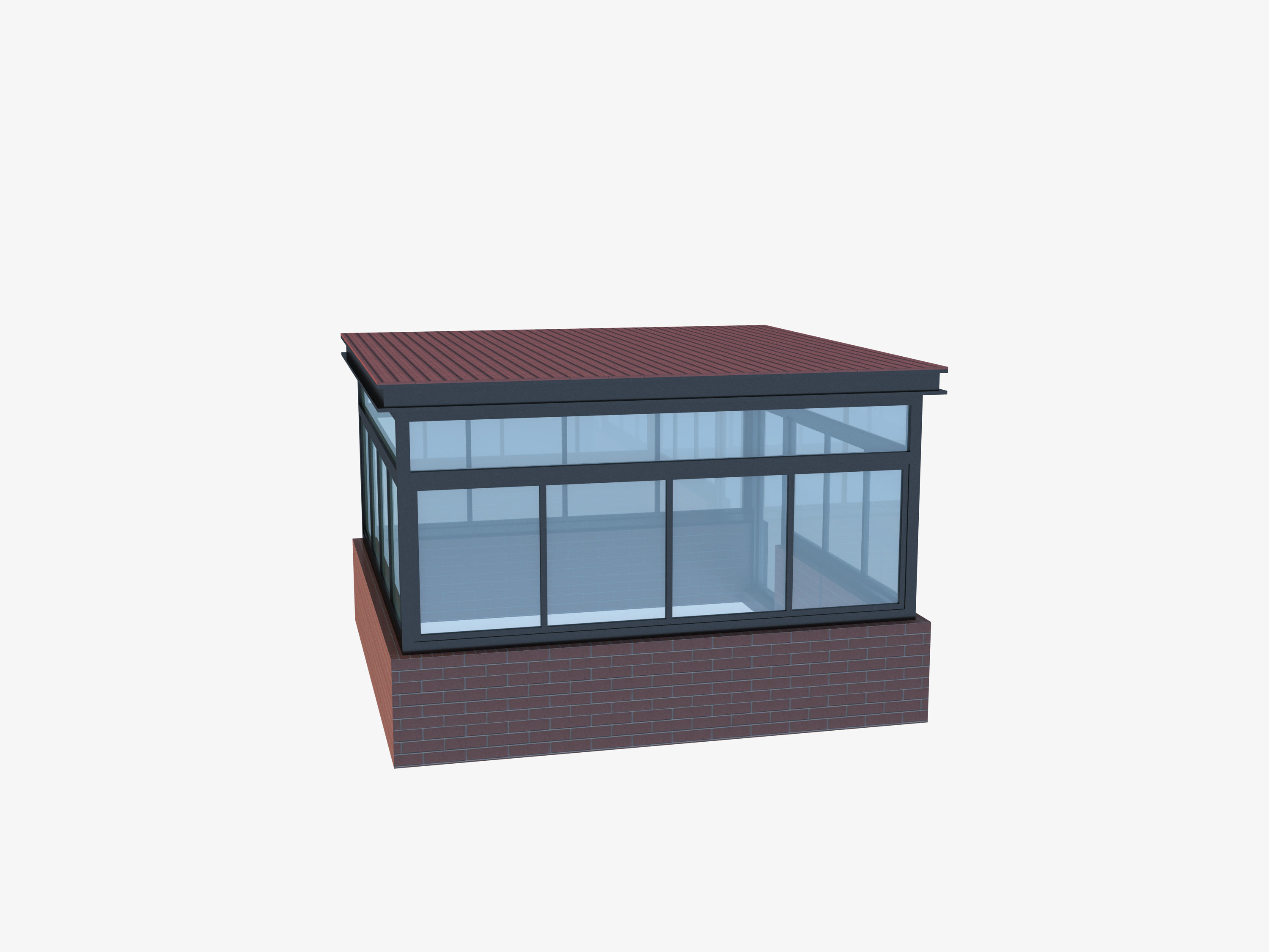 Pavilion glass roof 3D model | CGTrader