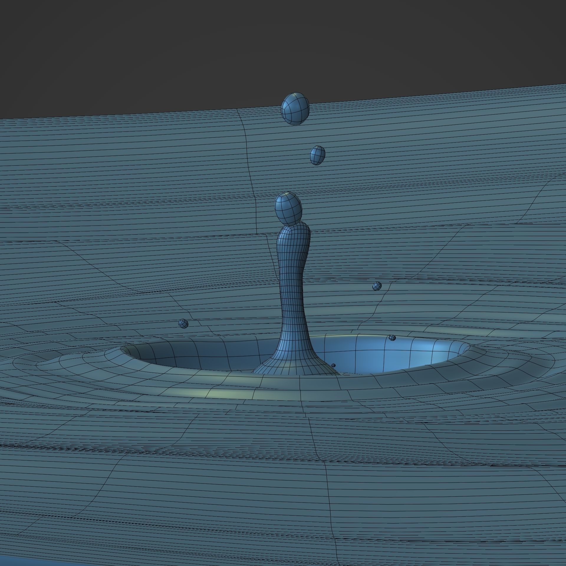 3D model Water Crown Splash VR / AR / low-poly | CGTrader