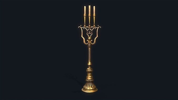 3D model Medieval Candlestick large VR / AR / low-poly | CGTrader