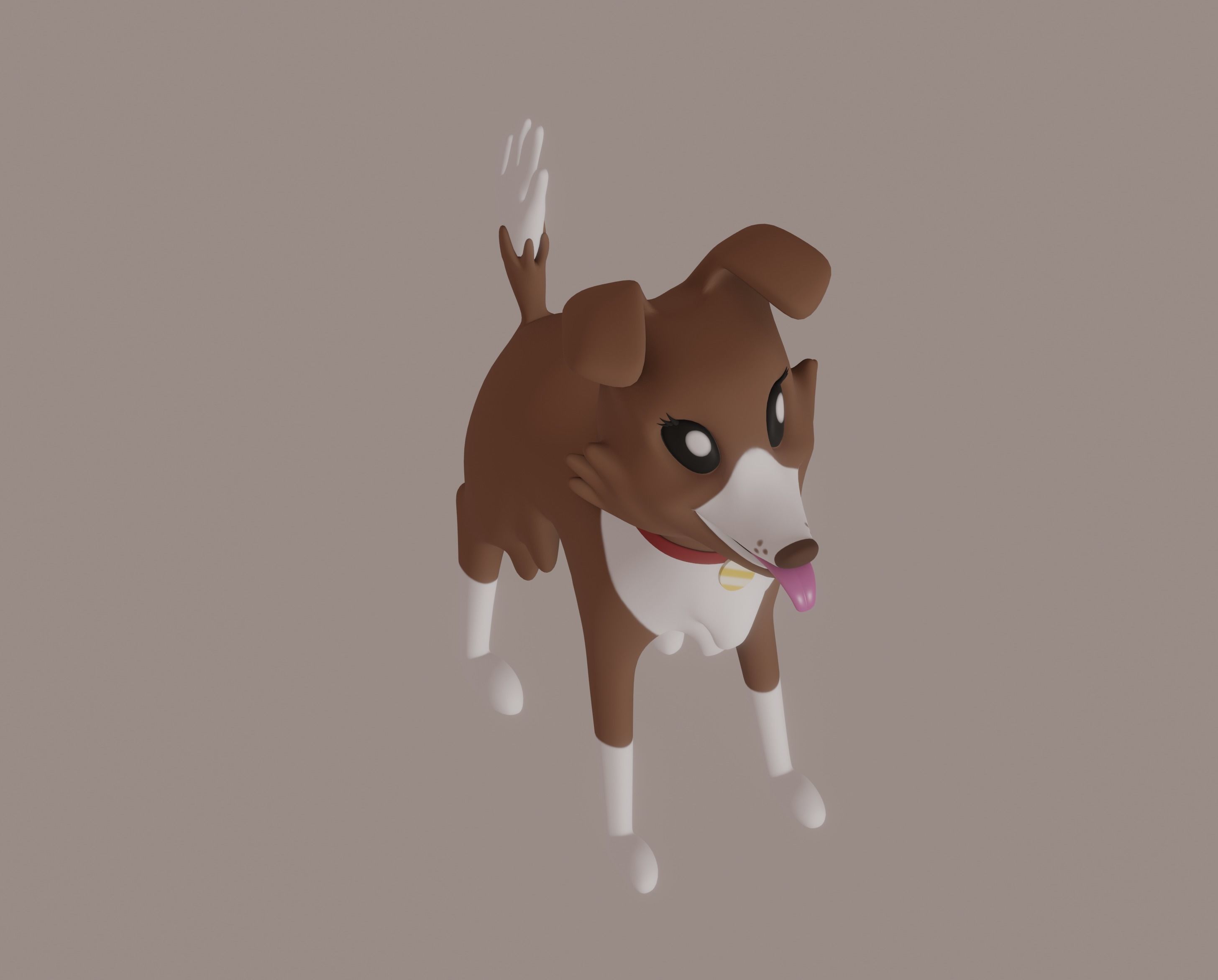 Winona Dog 3D model rigged | CGTrader
