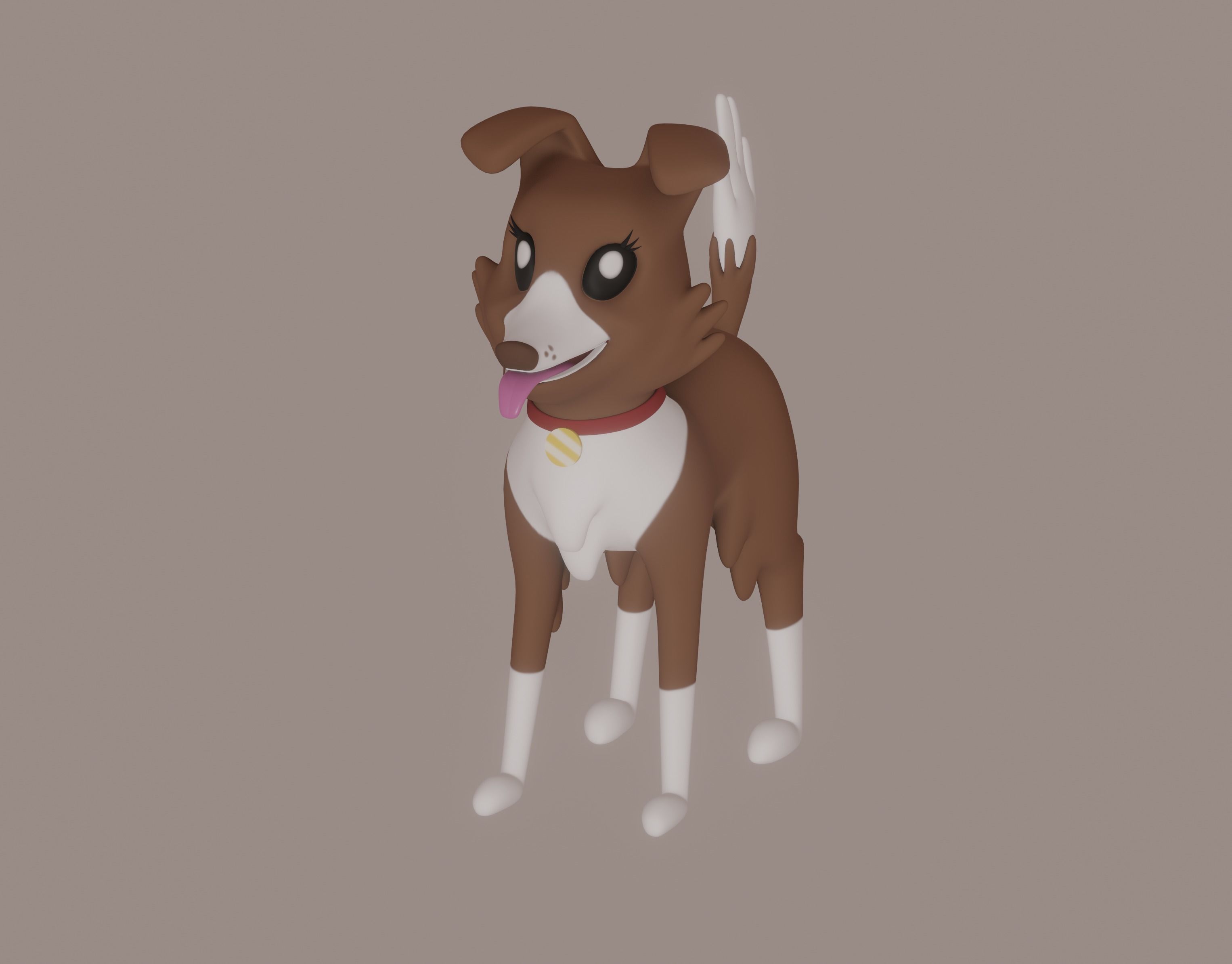 Winona Dog 3D model rigged | CGTrader