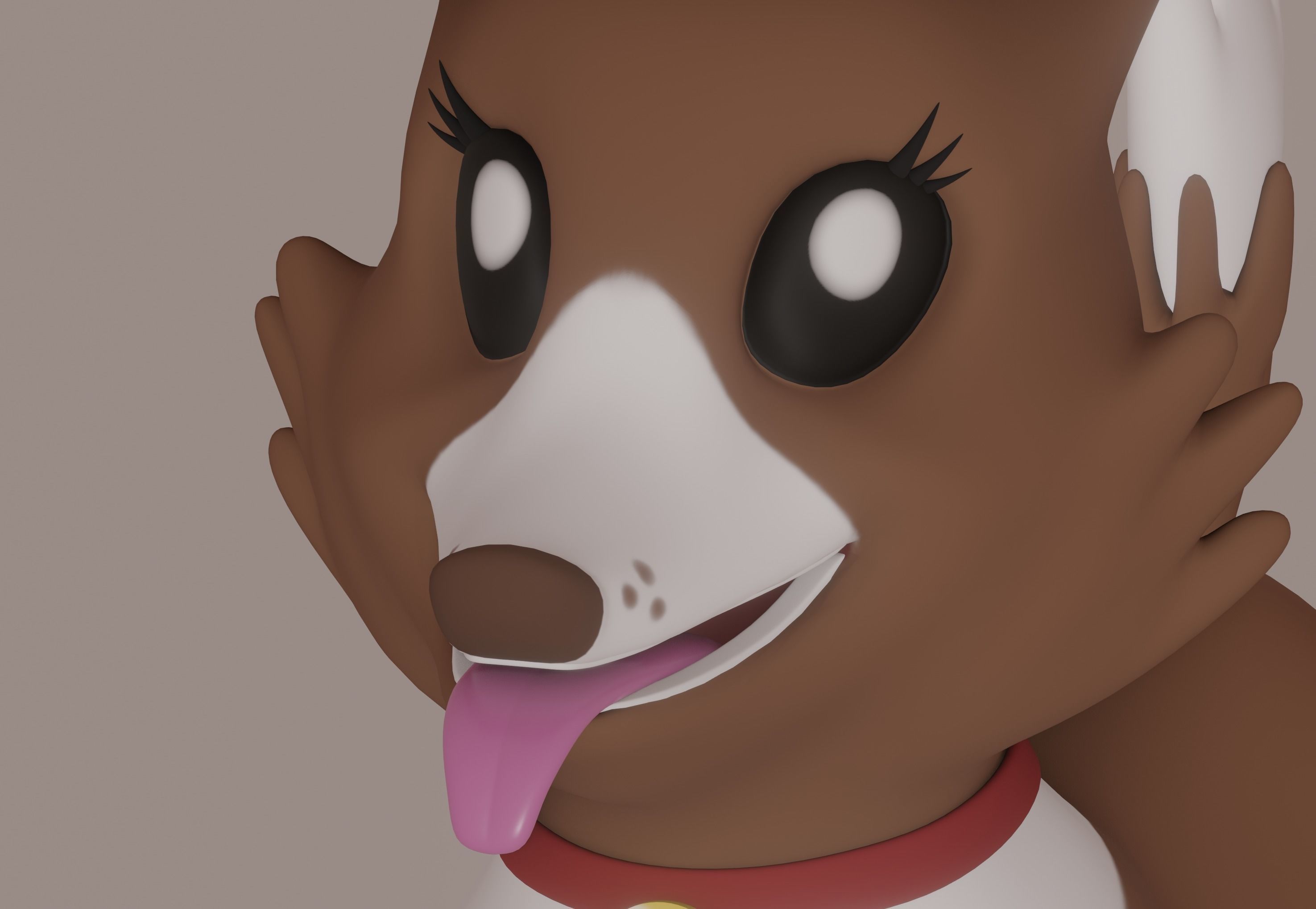 Winona Dog 3D model rigged | CGTrader