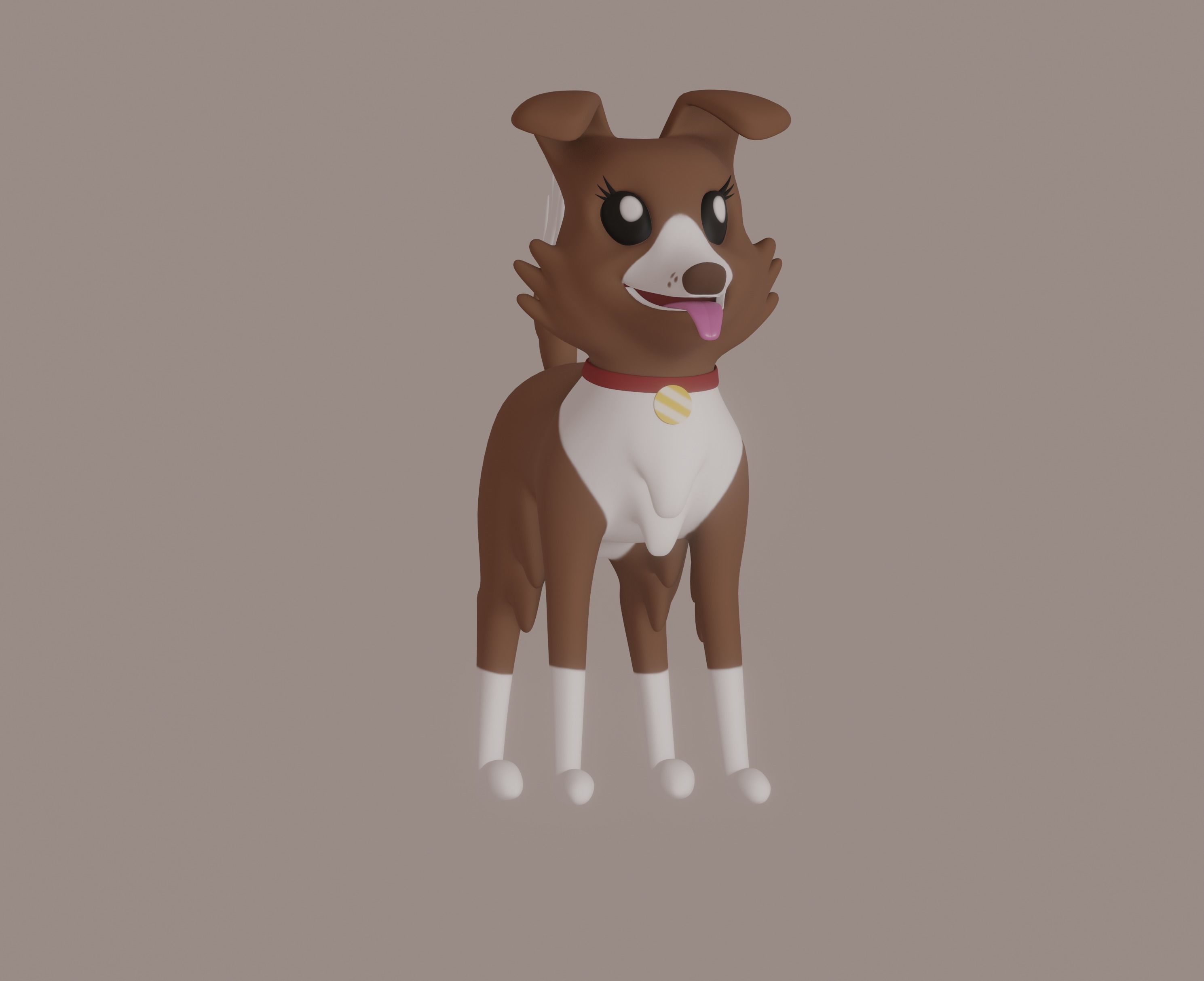 Winona Dog 3D model rigged | CGTrader