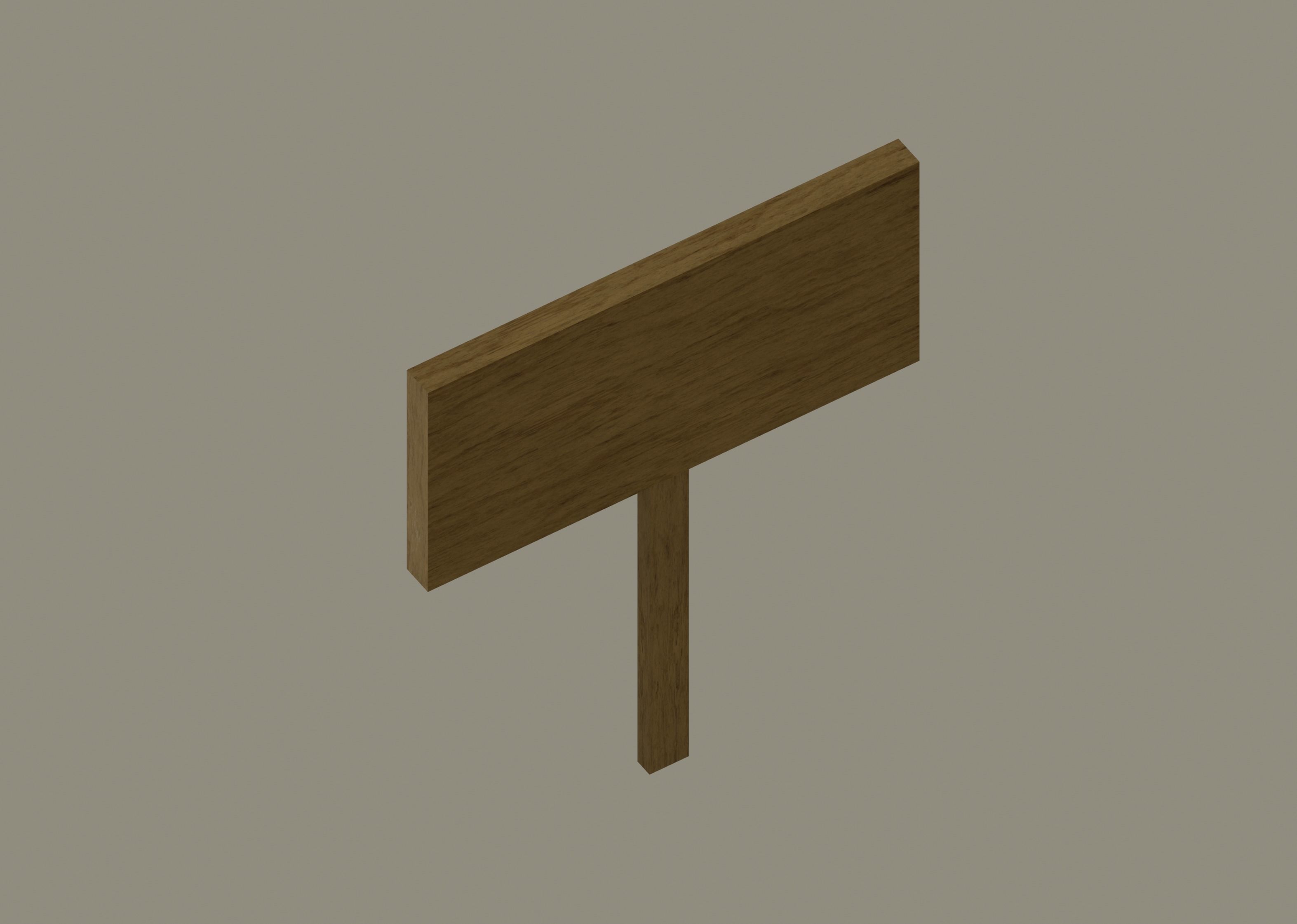 3D model Wood Sign VR / AR / low-poly | CGTrader