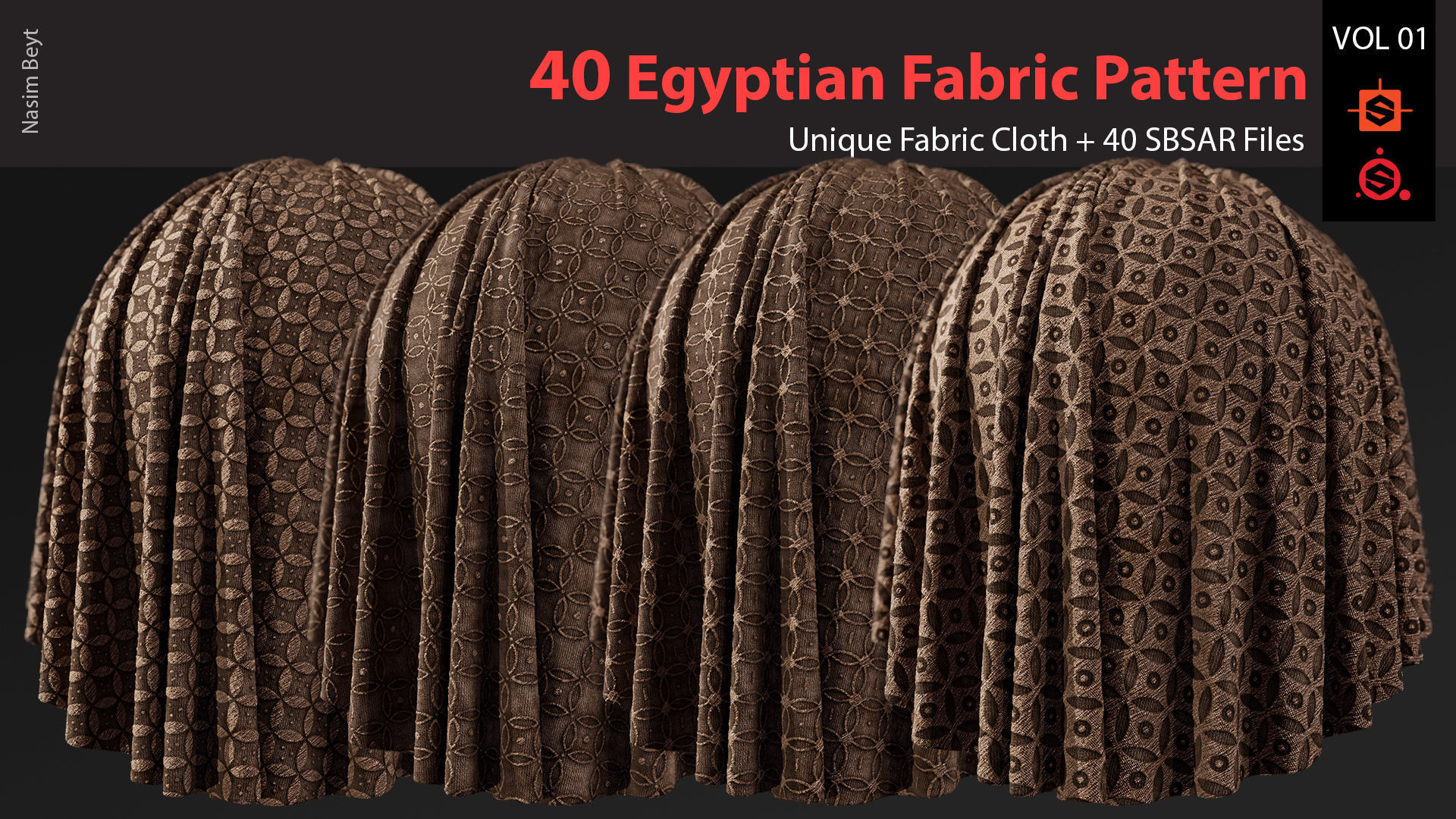 40 Tileable Ancient Fabric Pattern - Egyptian VOL 01 Texture | CGTrader