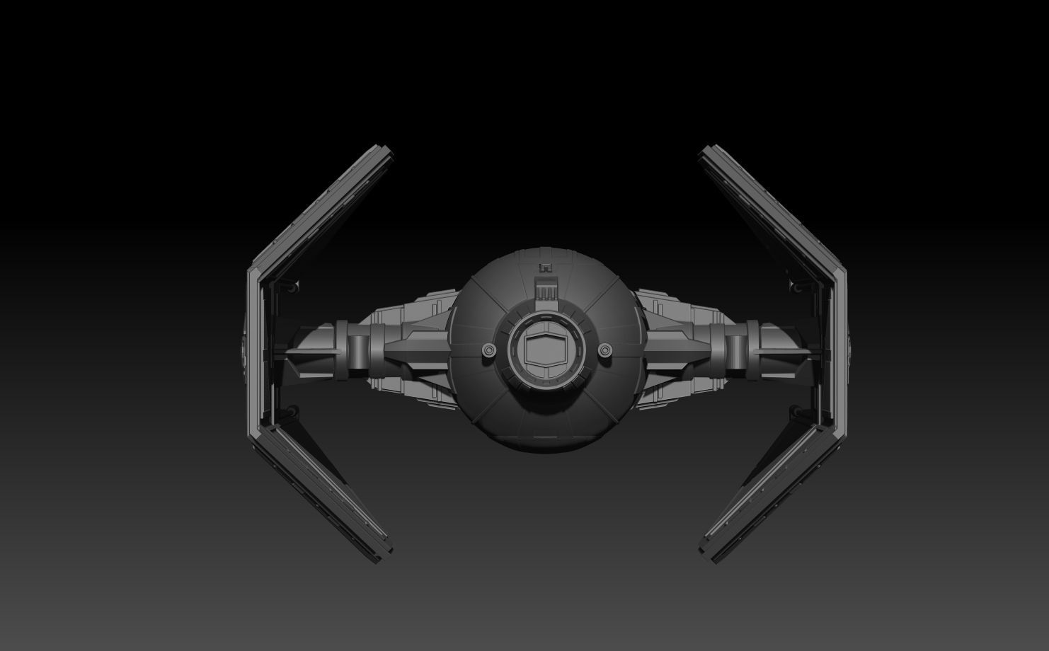Tie Interceptor 6 inch Scale Vehicle Star Fighter 3D model 3D printable ...