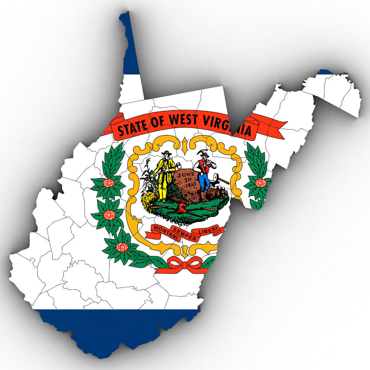 West virginia political map