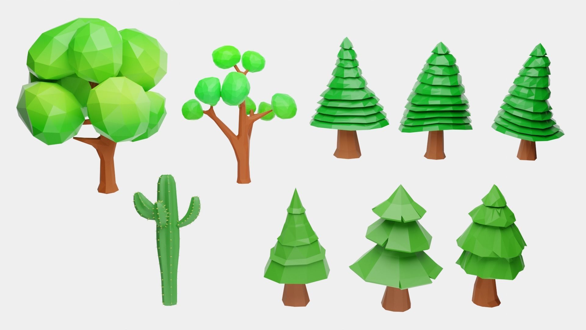 Low Poly Trees Collection | CGTrader