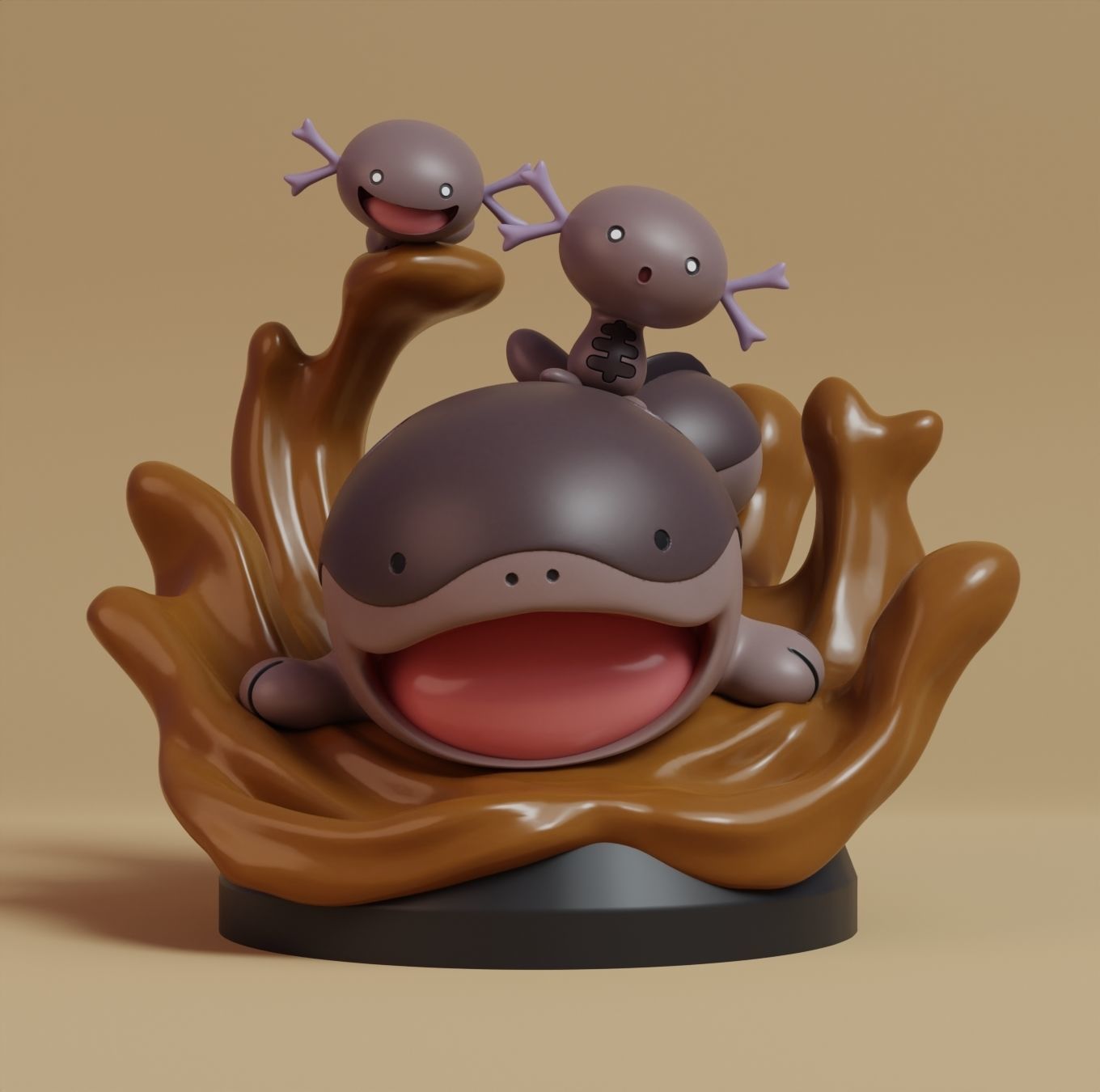 Pokemon - Clodsire Diorama with 2 poses 3D model 3D printable | CGTrader