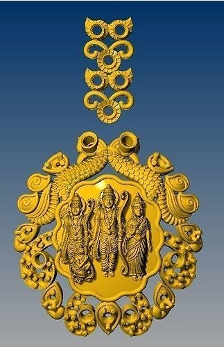 papadi billa tikla gold jewelry silver 3D model 3D printable | CGTrader