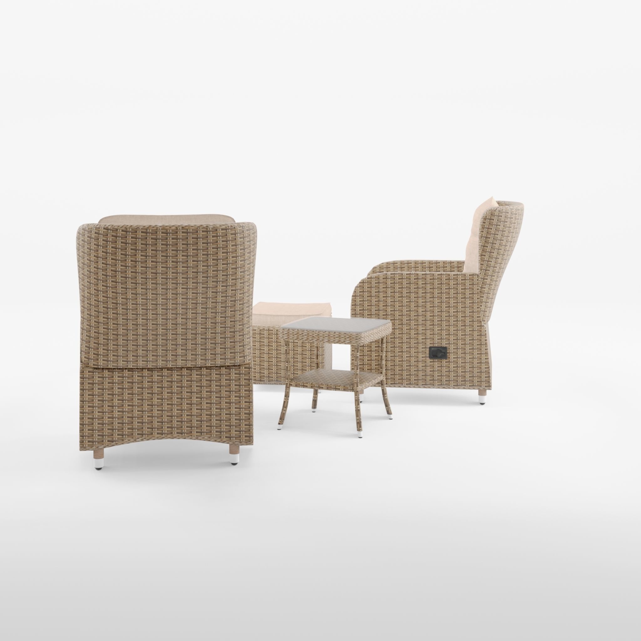 3D model Lotus Lounge Recliner Duo Set 3D Model VR / AR / low-poly ...