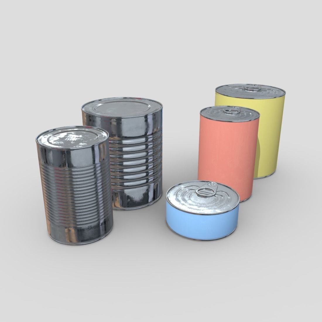 3D model Tin Can Pack VR / AR / low-poly | CGTrader