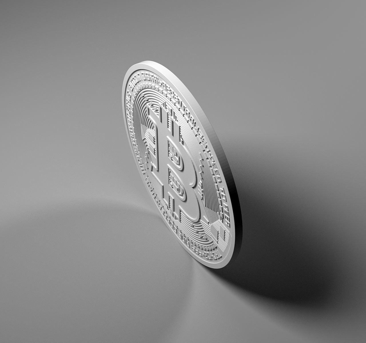 Bitcoin STL 3D model 3D printable | CGTrader