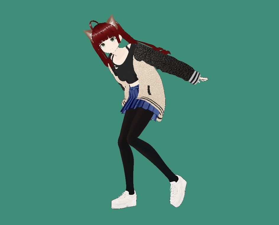 3D model Vroid Studio Cute Anime Girl 3D Character VR / AR / low-poly ...