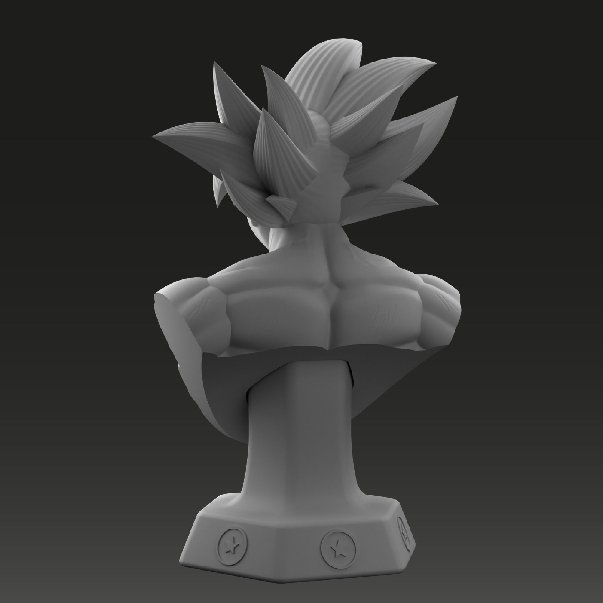 Goku Ultra Instinct Bust 3D model 3D printable | CGTrader