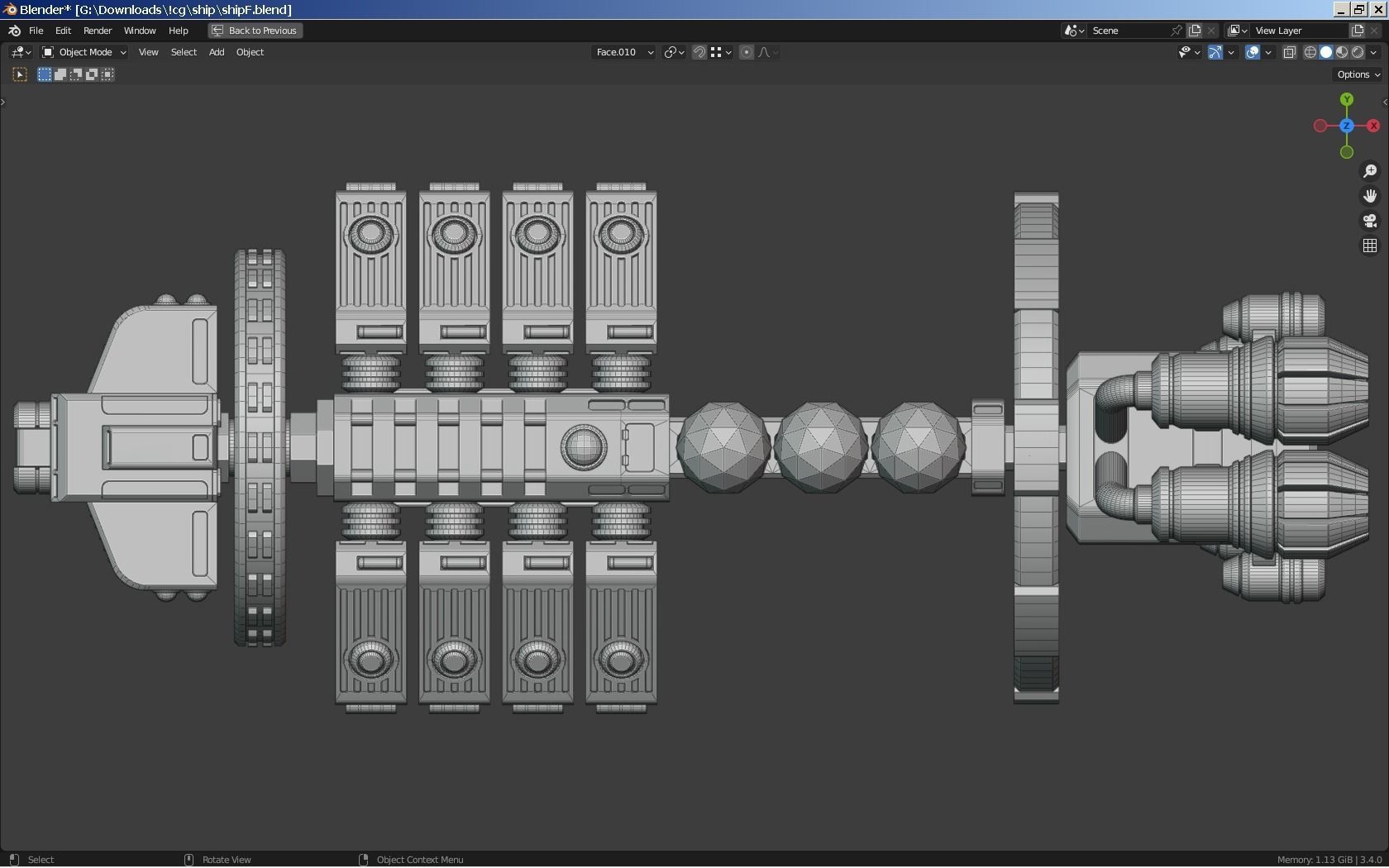 Sci-Fi Spaceship 3D model | CGTrader
