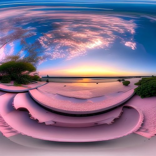 Skybox Romantic Pink beach 3D model | CGTrader